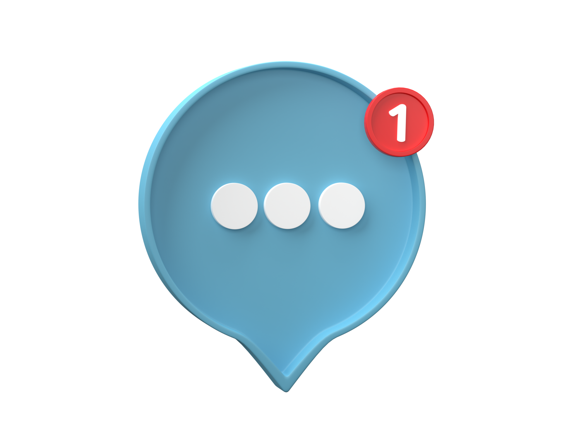 3D Speech bubble isolated on transparent background PNG file format ...