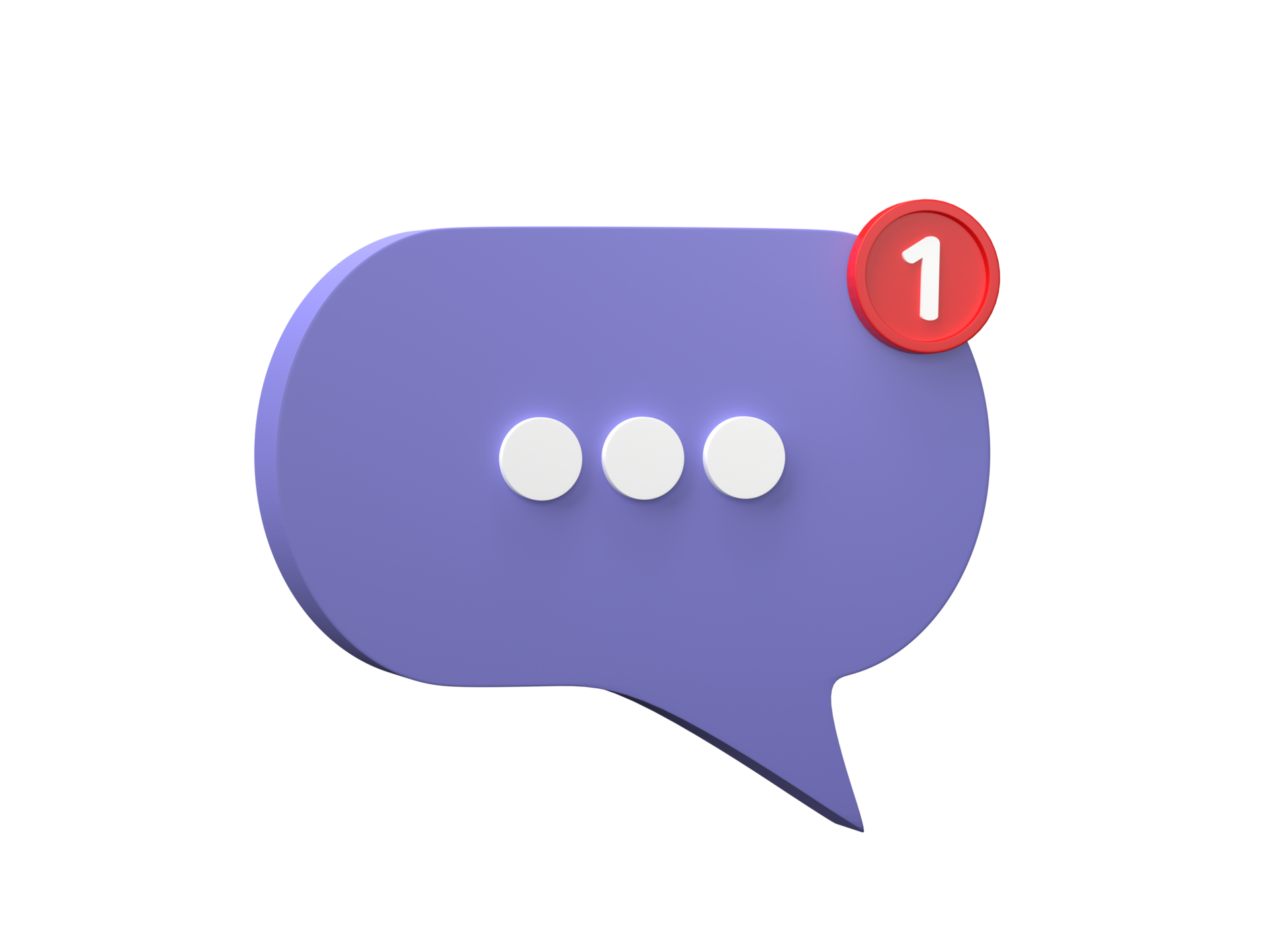 3D Speech bubble isolated on transparent background PNG file format ...