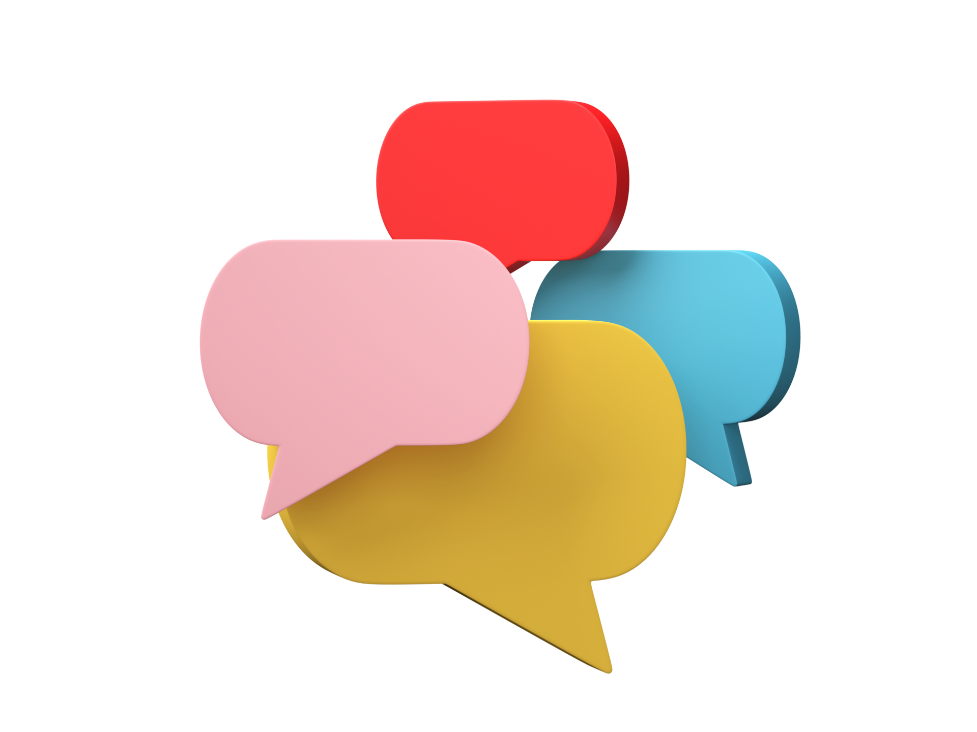 3D Speech bubble isolated on transparent background PNG file format ...