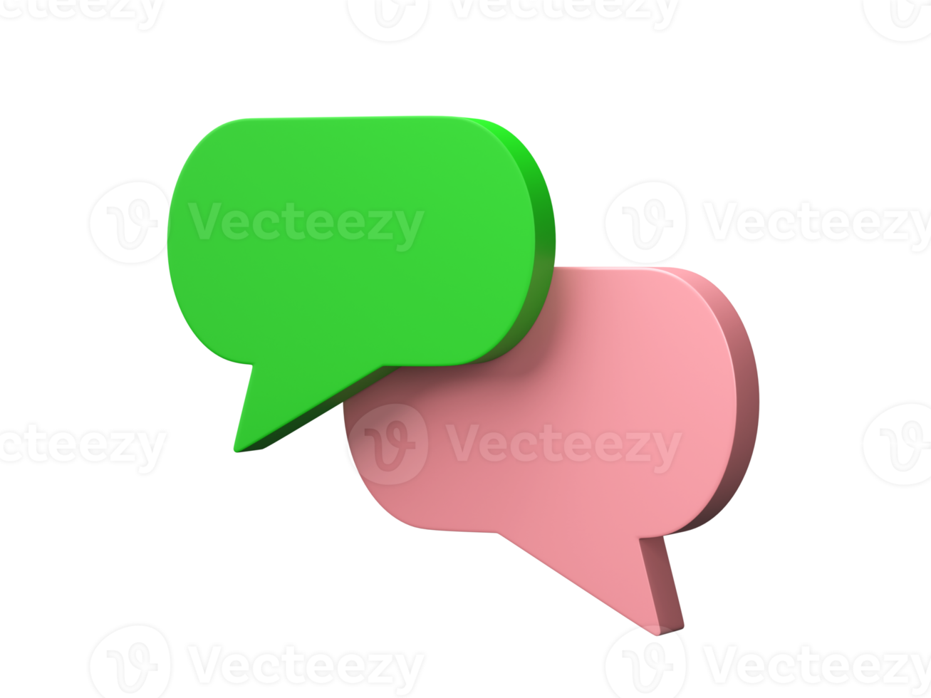 3D Speech bubble isolated on transparent background PNG file format ...