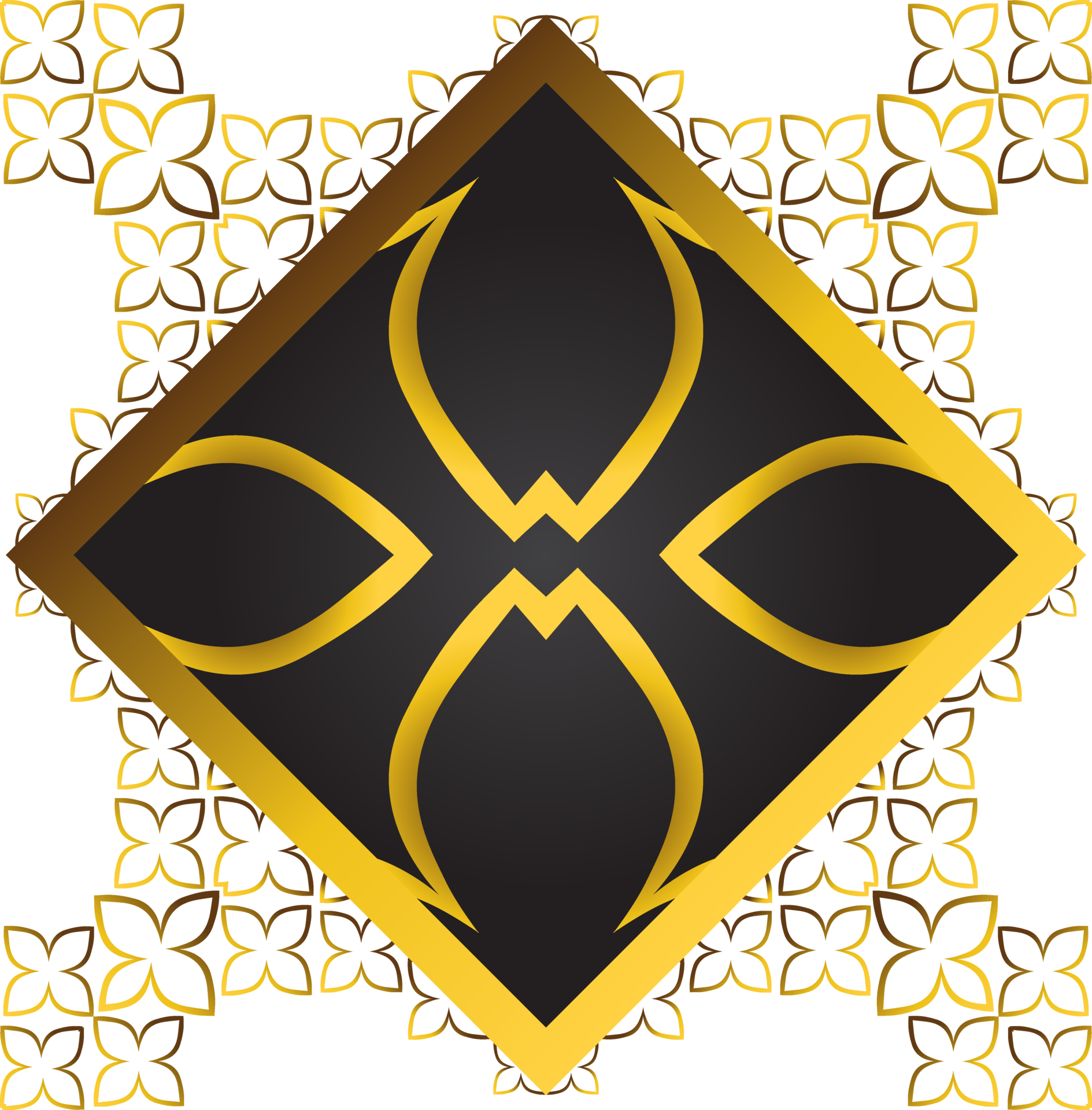 Free Gold And Black Square Frame With Floral Ornament Element For free-gold-and-black-square-frame-with-floral-ornament-element-for