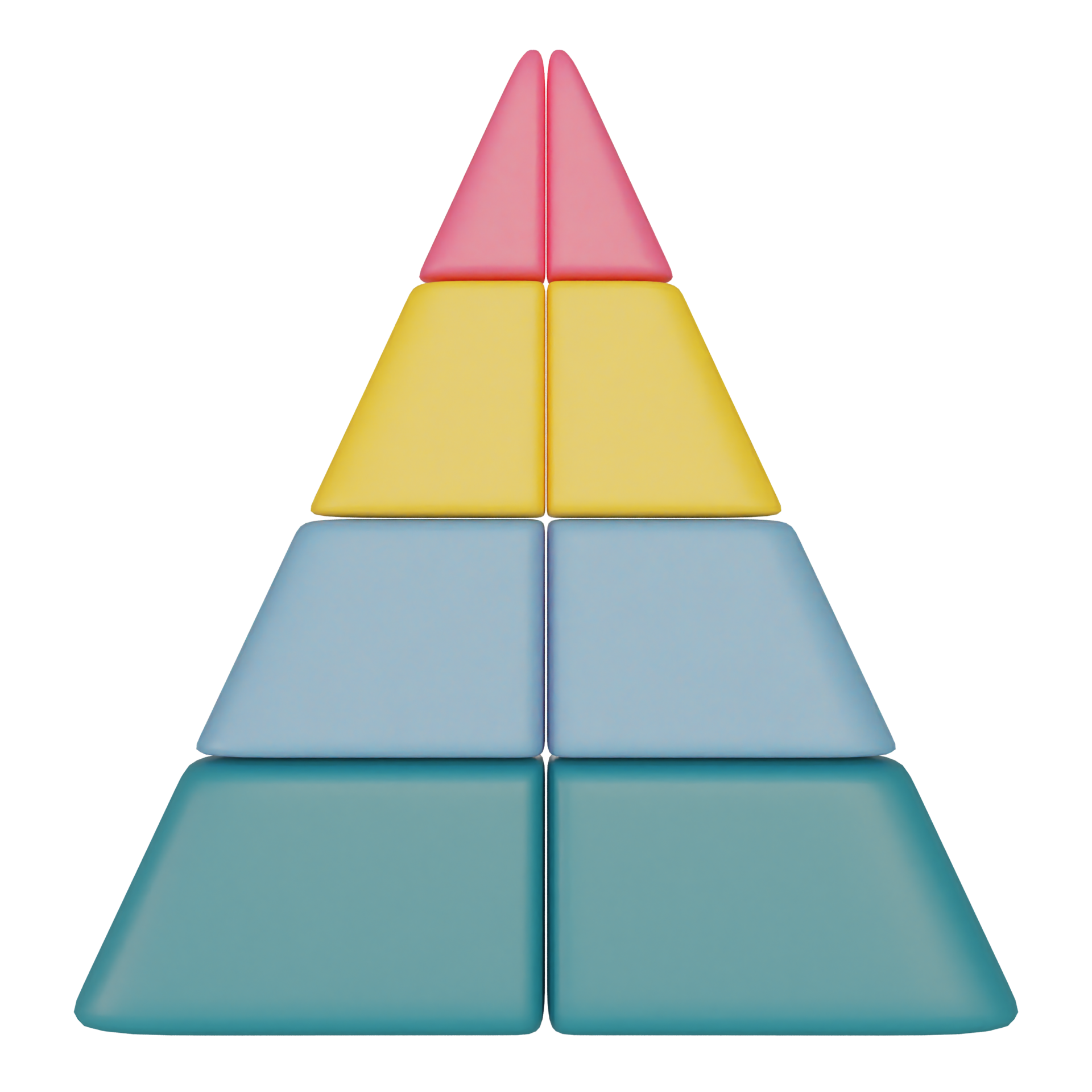 pyramid chart on transparent background 18972456 PNG