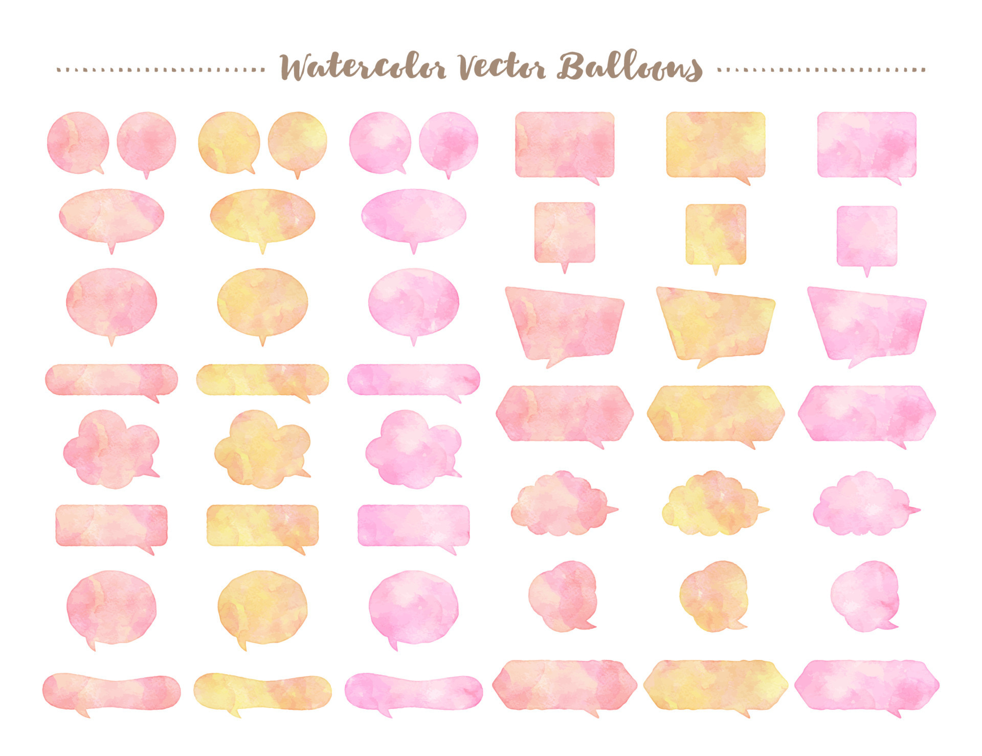 watercolor vector speech bubbles set -pink and orange 18972817 Vector ... watercolor vector speech bubbles set -pink and orange 18972817 Vector ...