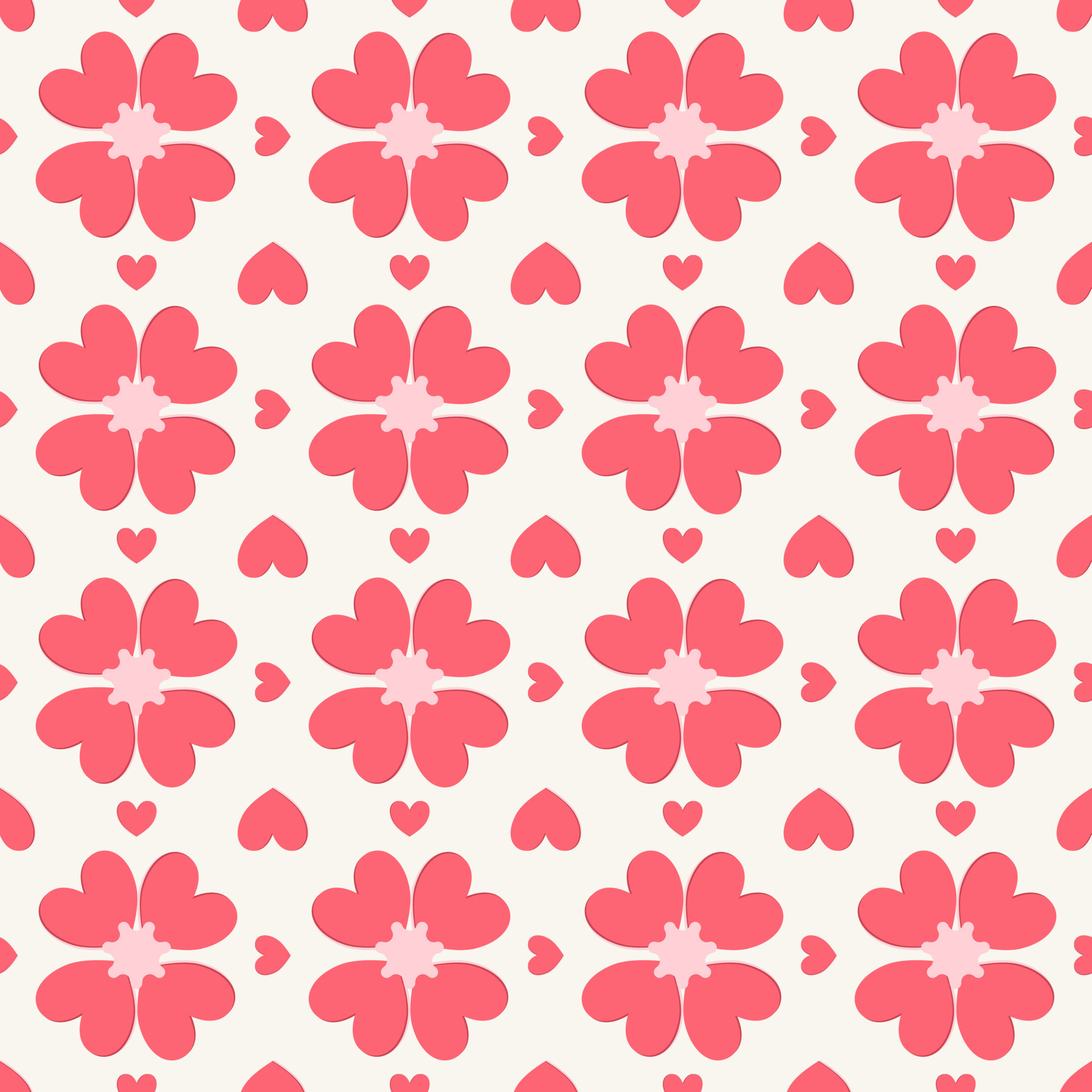 Vector Background Seamless Pattern Of Pink Heart Pattern Idea For