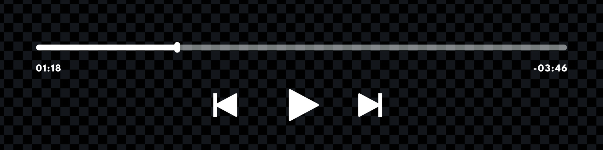 Music or video play bar icon. Audio player for songs or podcast ... Music or video play bar icon. Audio player for songs or podcast ...