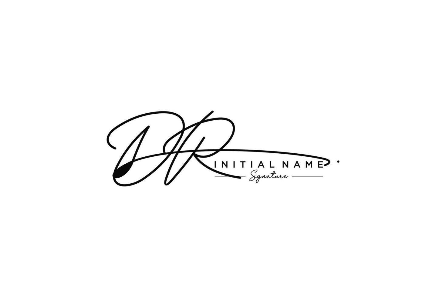 Initial Dr Signature Logo Template Vector Hand Drawn Calligraphy Lettering Vector Illustration