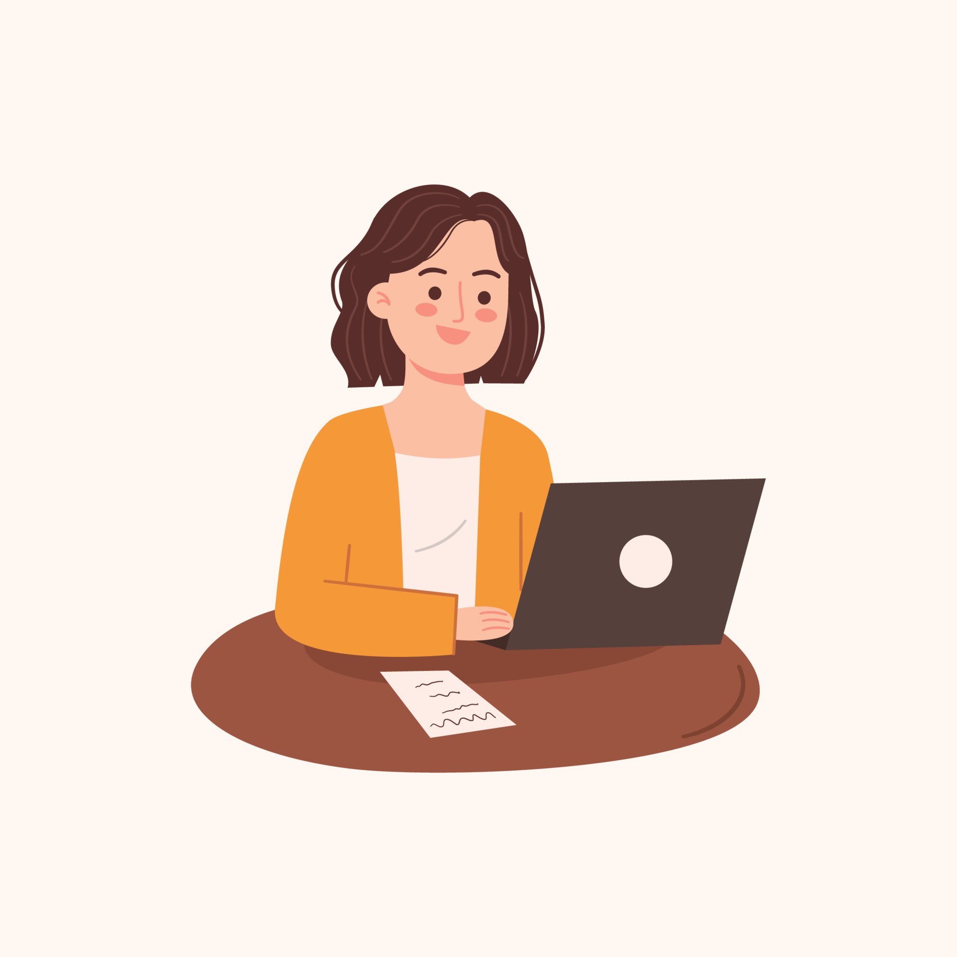 Working Woman Illustration 18980103 Vector Art At Vecteezy