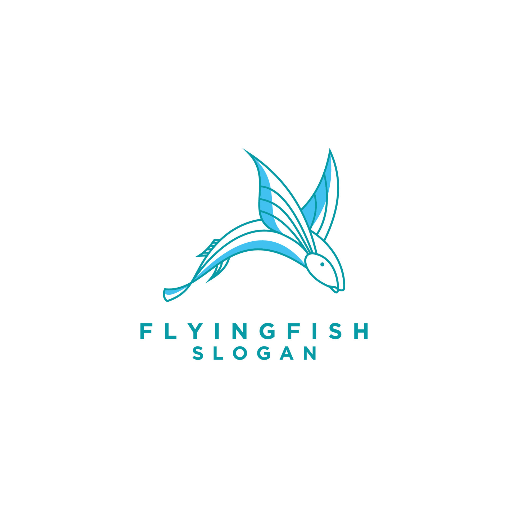 Flying Fish logo design icon vector 18981178 Vector Art at Vecteezy