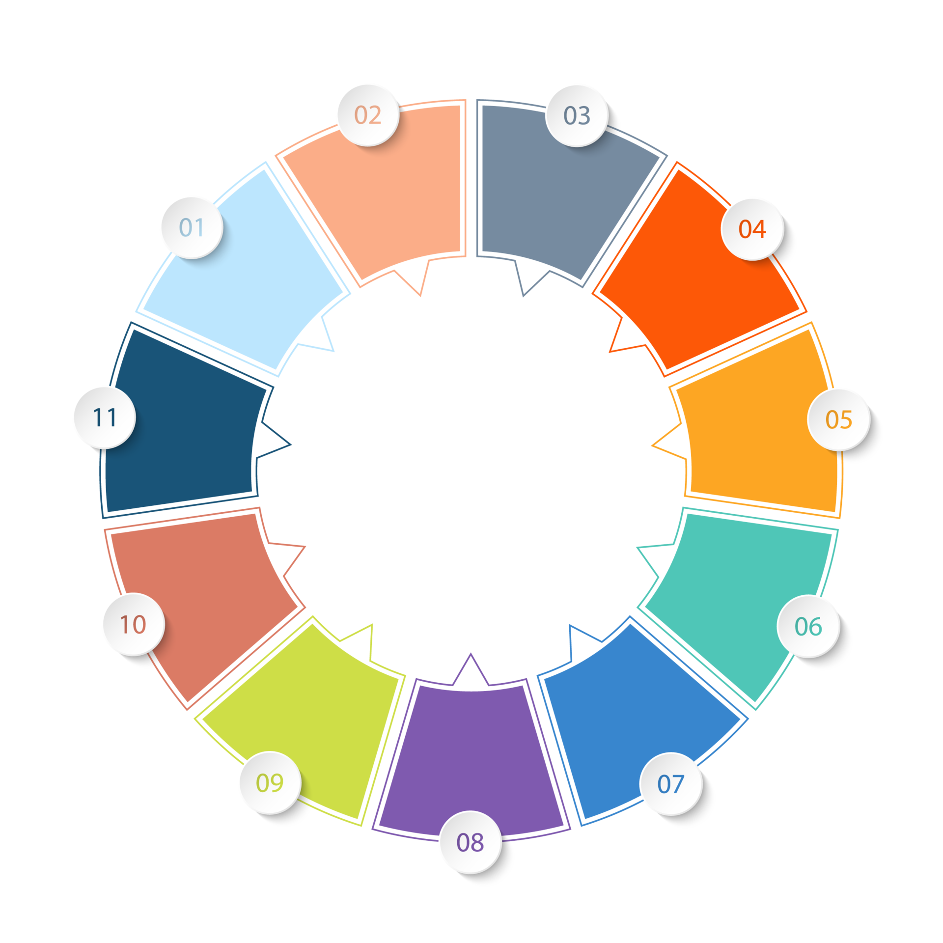 Free Infographic With 11 Steps Process Or Options 18982094 PNG With