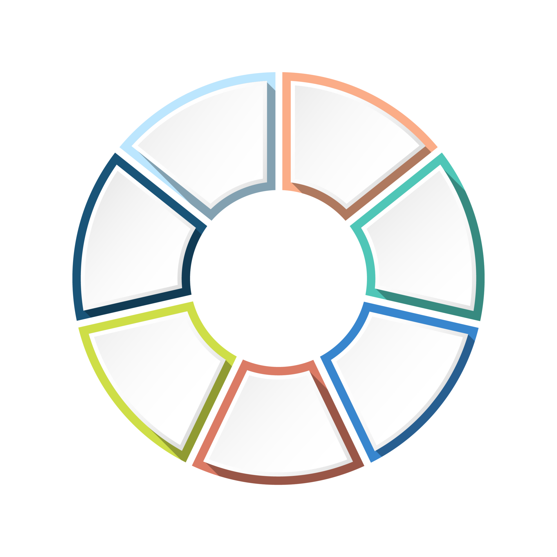 Infographic with 7 steps, process or options. 18982188 PNG