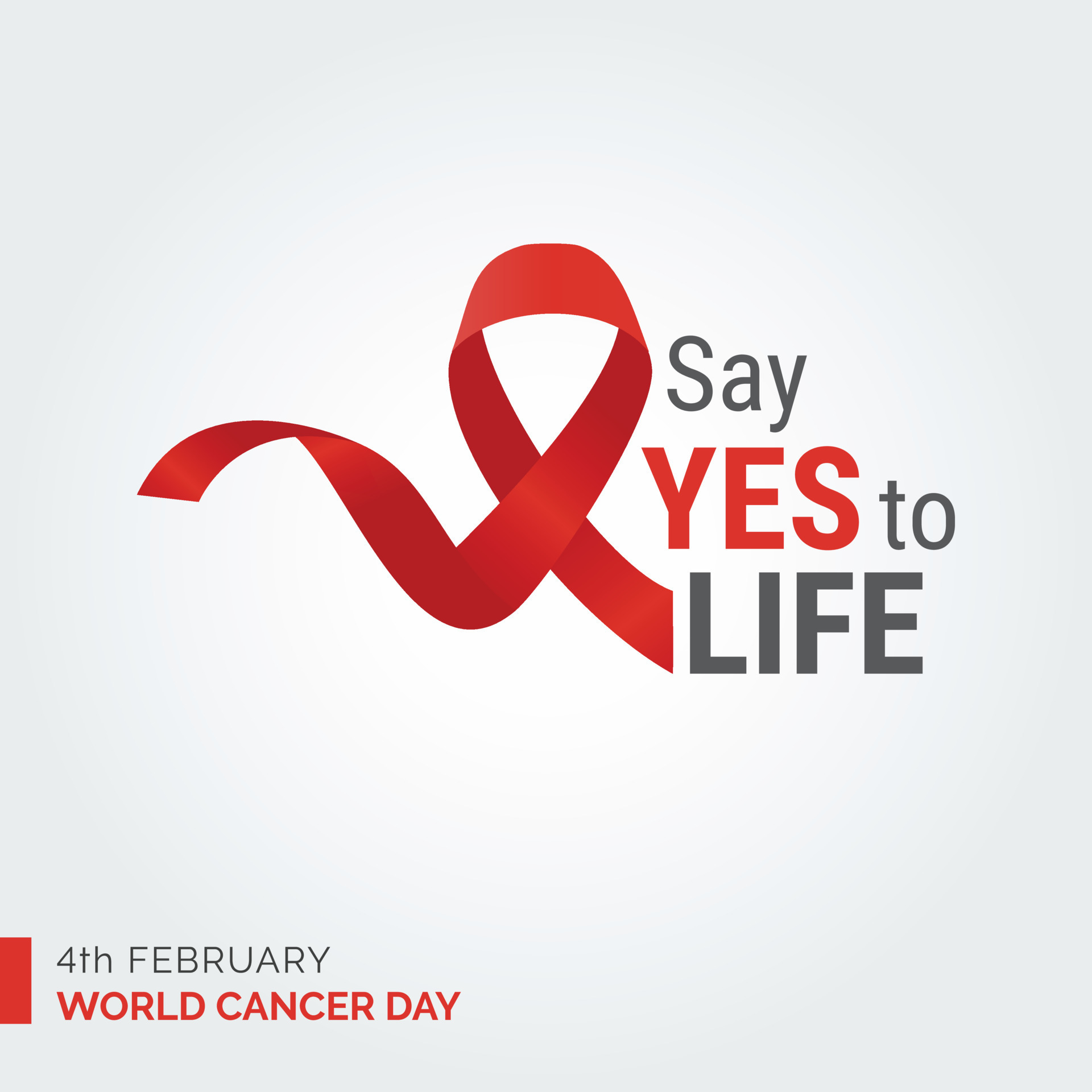 Say Yes to Life 4th February World Cancer Day 18986220 Vector Art at Vecteezy