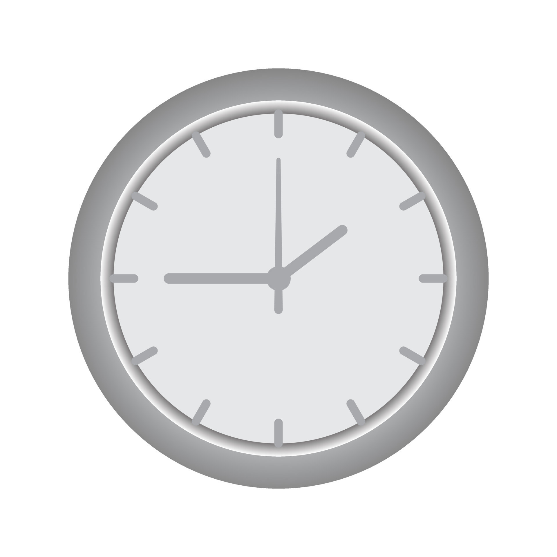 Clock Icon Face Vector Illustration Outlines 18986510 Vector Art At Vecteezy