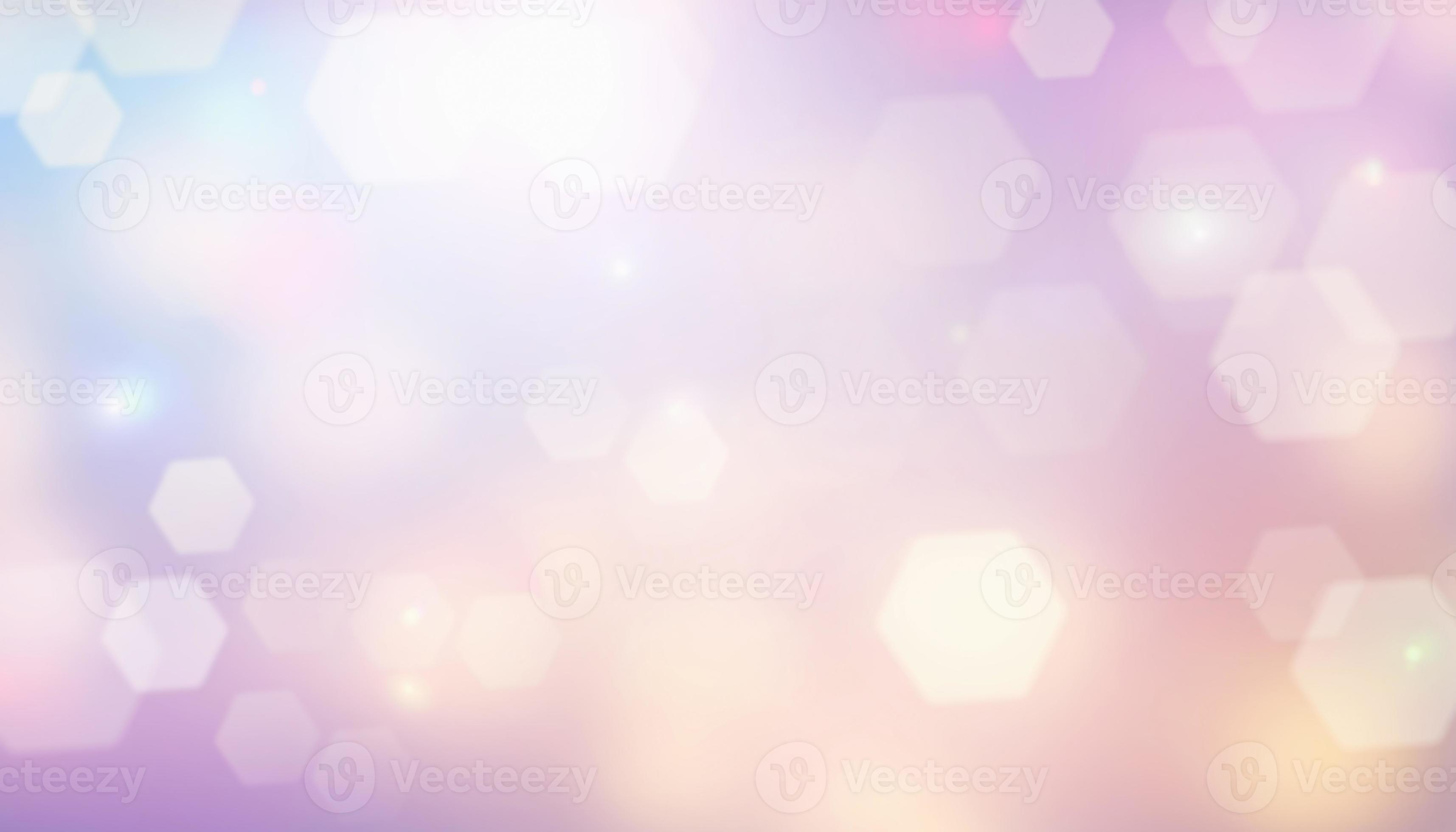 Bokeh blurred lights background, soft focus, pastel colors, pink purple yellow gradient with ...