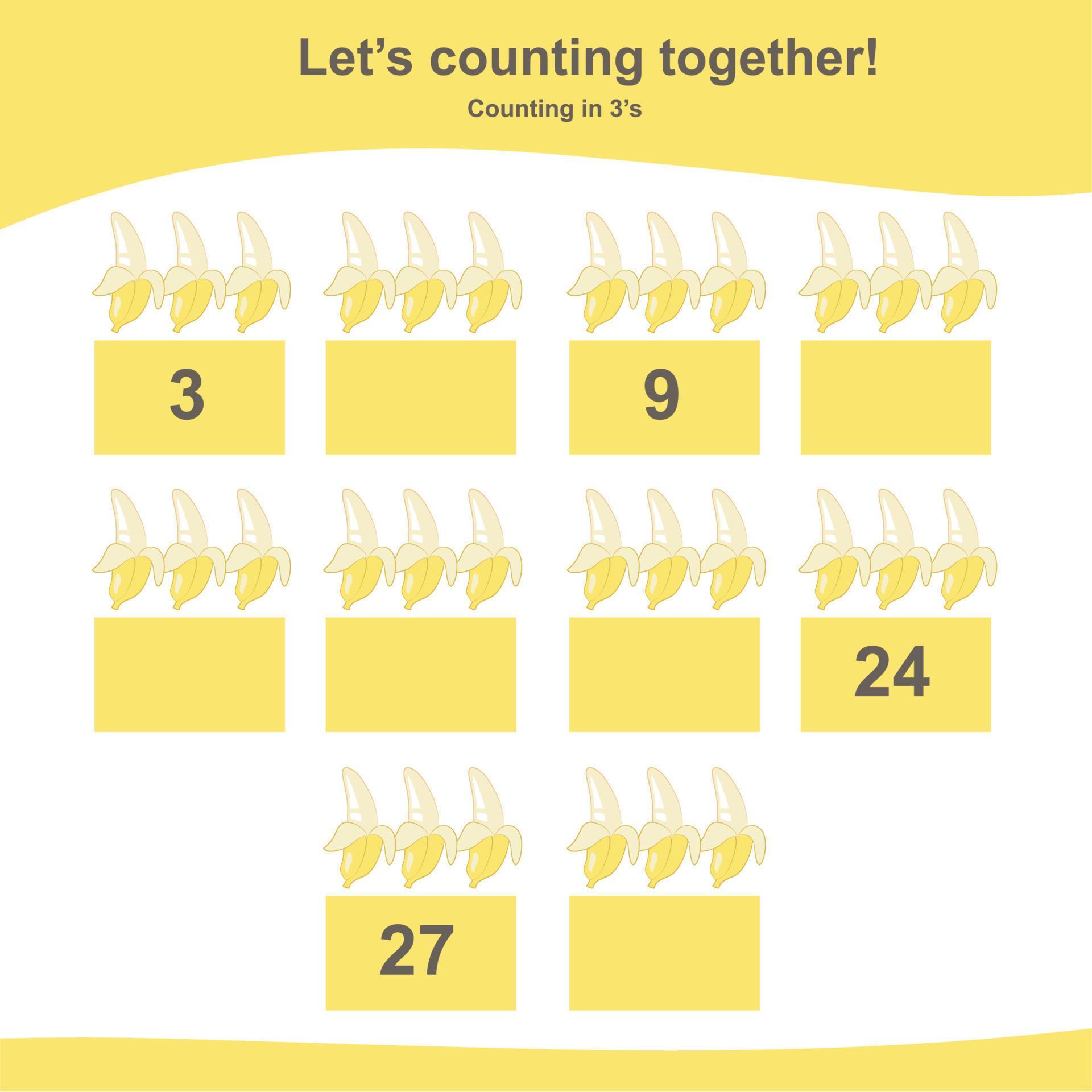Mathematic counting worksheet. Math activity, count and write the ...