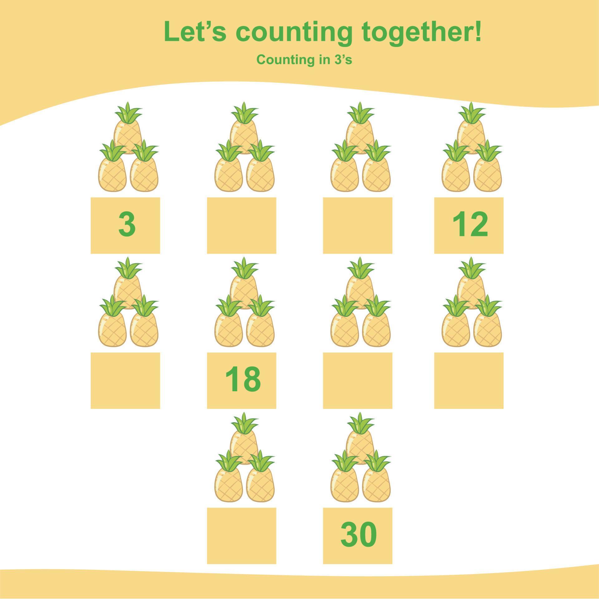 Mathematic counting worksheet. Math activity, count and write the ...