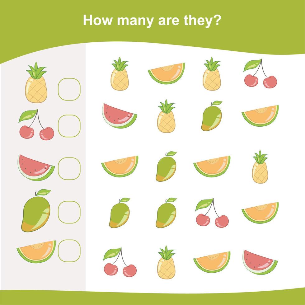 Counting worksheet. Educational printable math worksheet. Count the ...