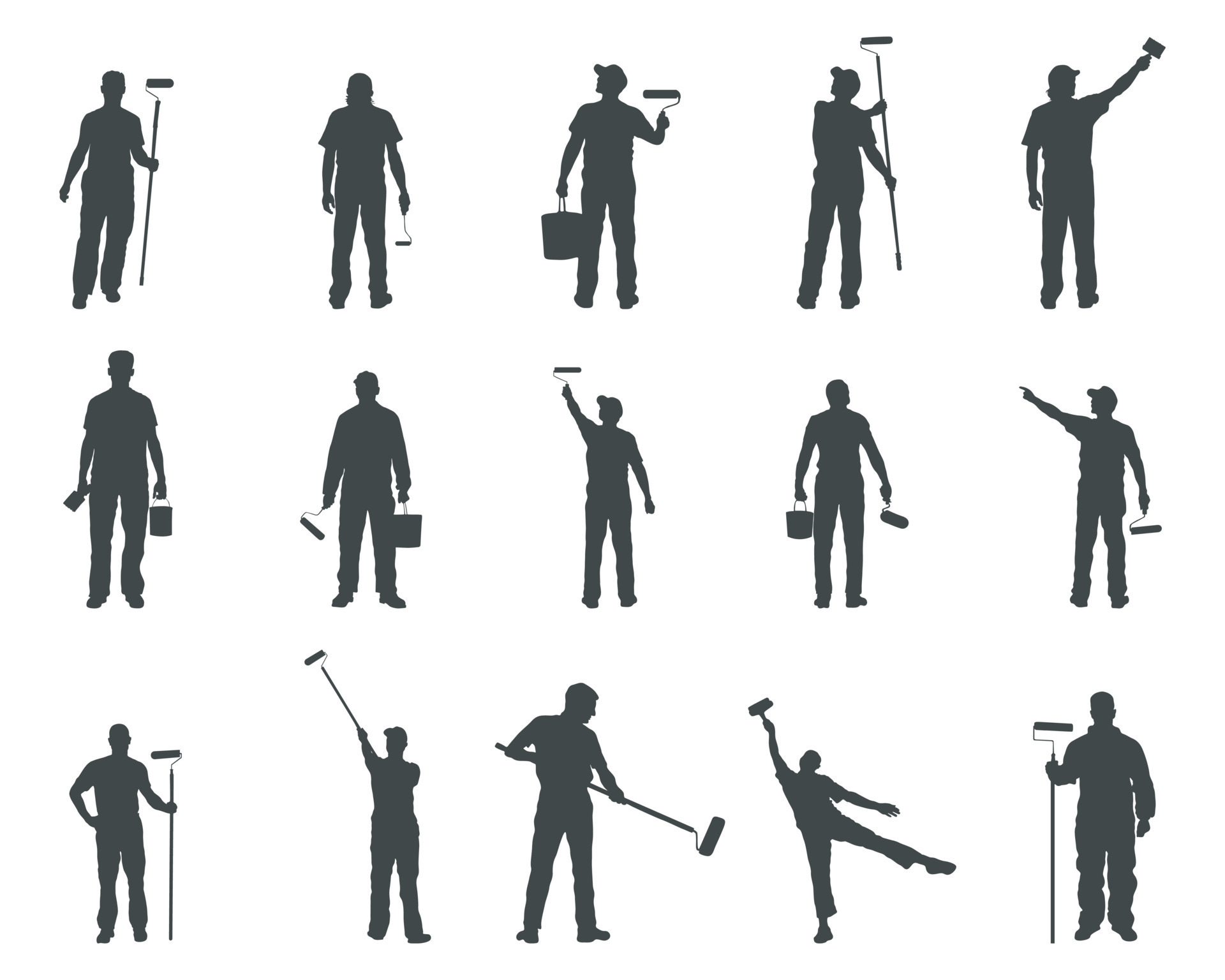 Painter silhouettes, House painters silhouettes 18988671 Vector Art at ... Painter silhouettes, House painters silhouettes 18988671 Vector Art at ...