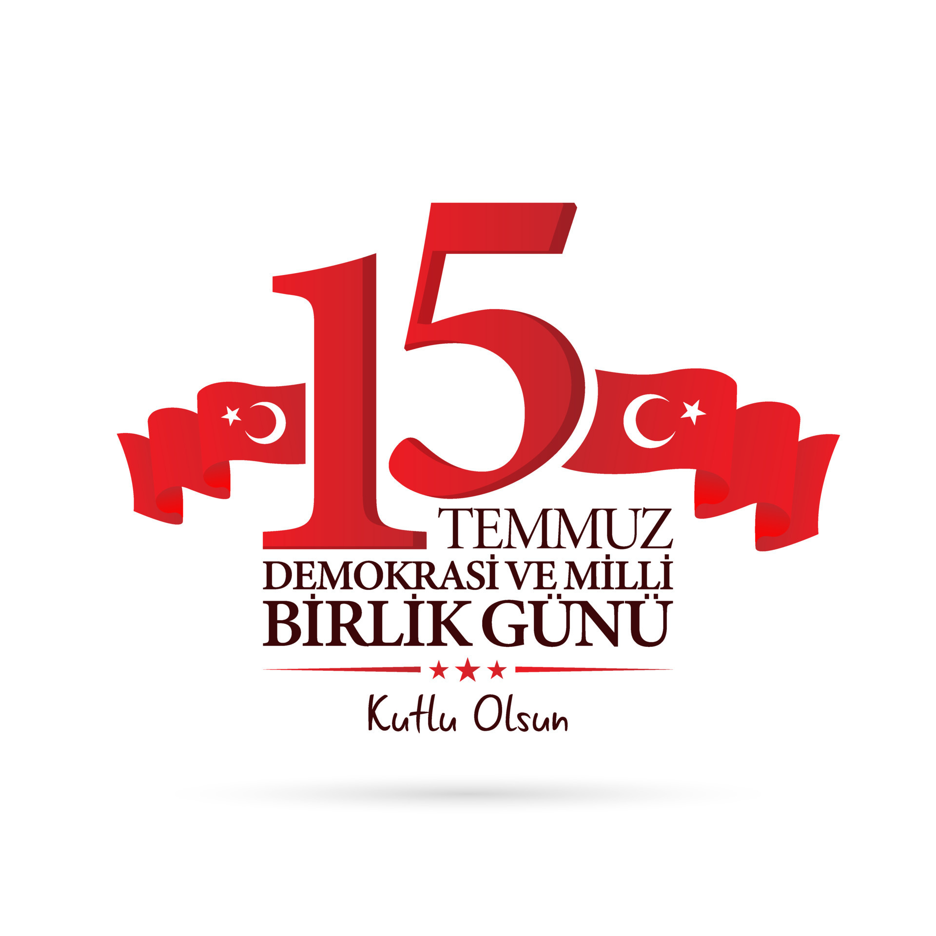 diseño vectorial El 15 de julio es el día de la democracia y la unidad nacional. día nacional de ...