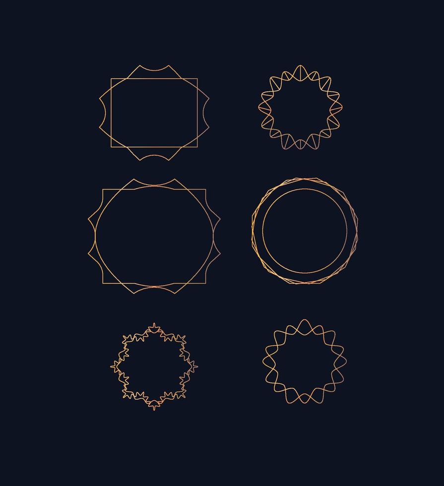 Golden frames set 18993666 Vector Art at Vecteezy Golden frames set 18993666 Vector Art at Vecteezy