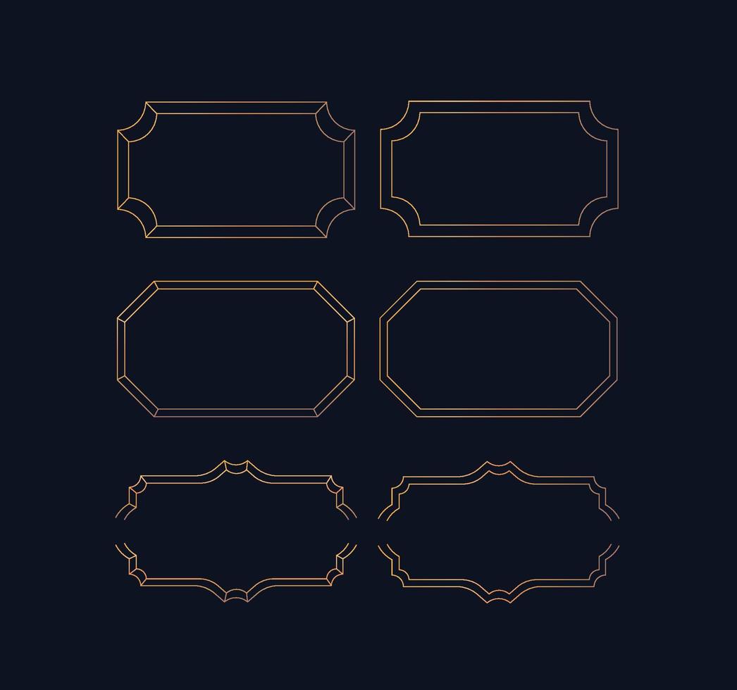 Golden frames set 18993669 Vector Art at Vecteezy Golden frames set 18993669 Vector Art at Vecteezy