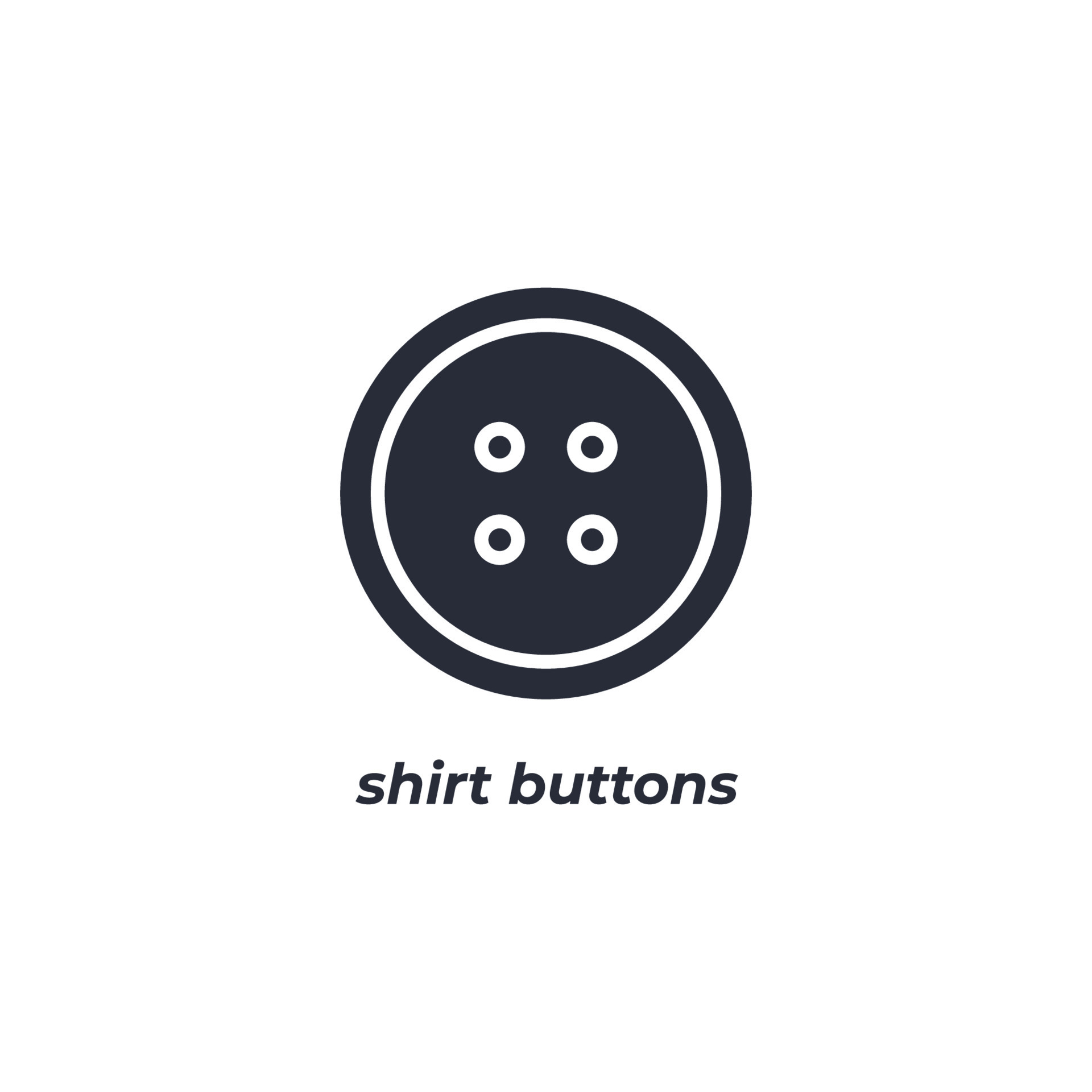 Vector Sign Shirt Buttons Symbol Is Isolated On A White Background