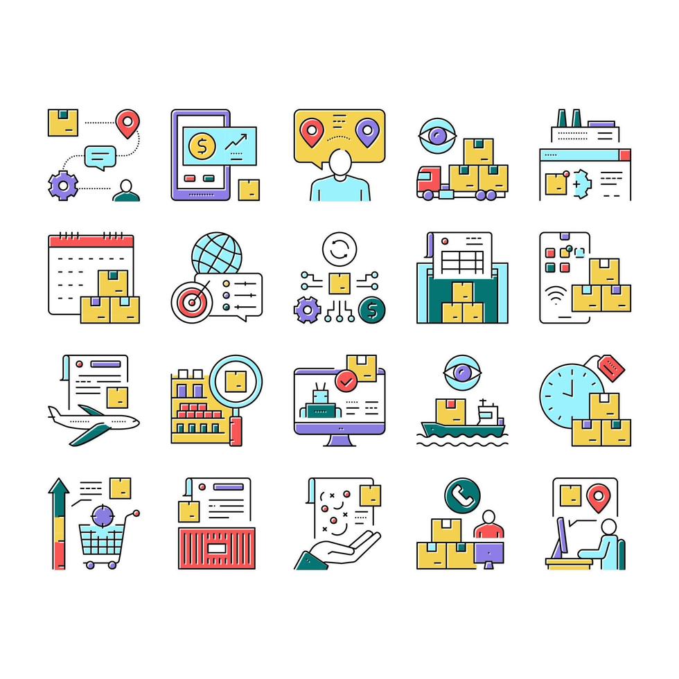 Supply Chain Management System Icons Set Vector 18994819 Vector Art at ... Supply Chain Management System Icons Set Vector 18994819 Vector Art at ...