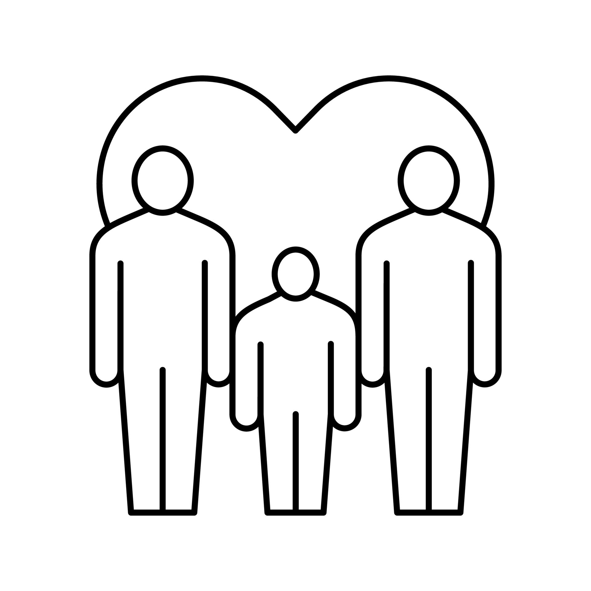 Men Gay Same Sex Couple Adoption Line Icon Vector Illustration 18995476 Vector Art At Vecteezy