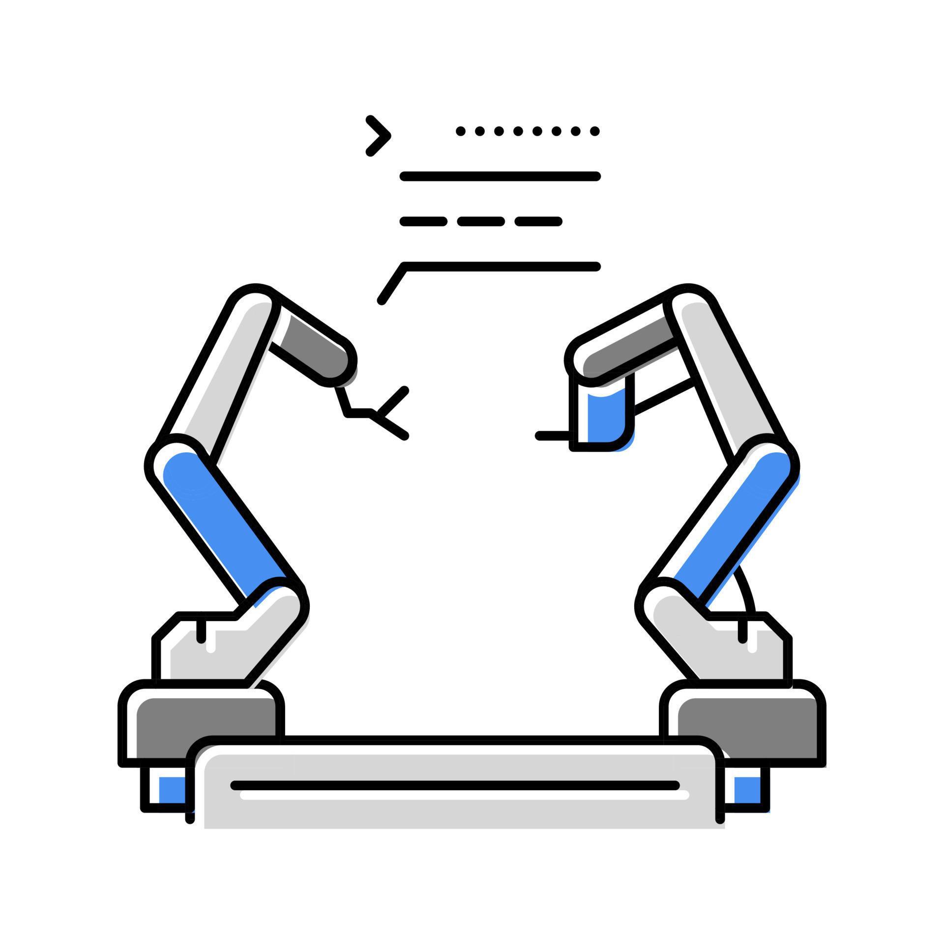 pre-programmed robot color icon vector illustration 18998019 Vector Art ...
