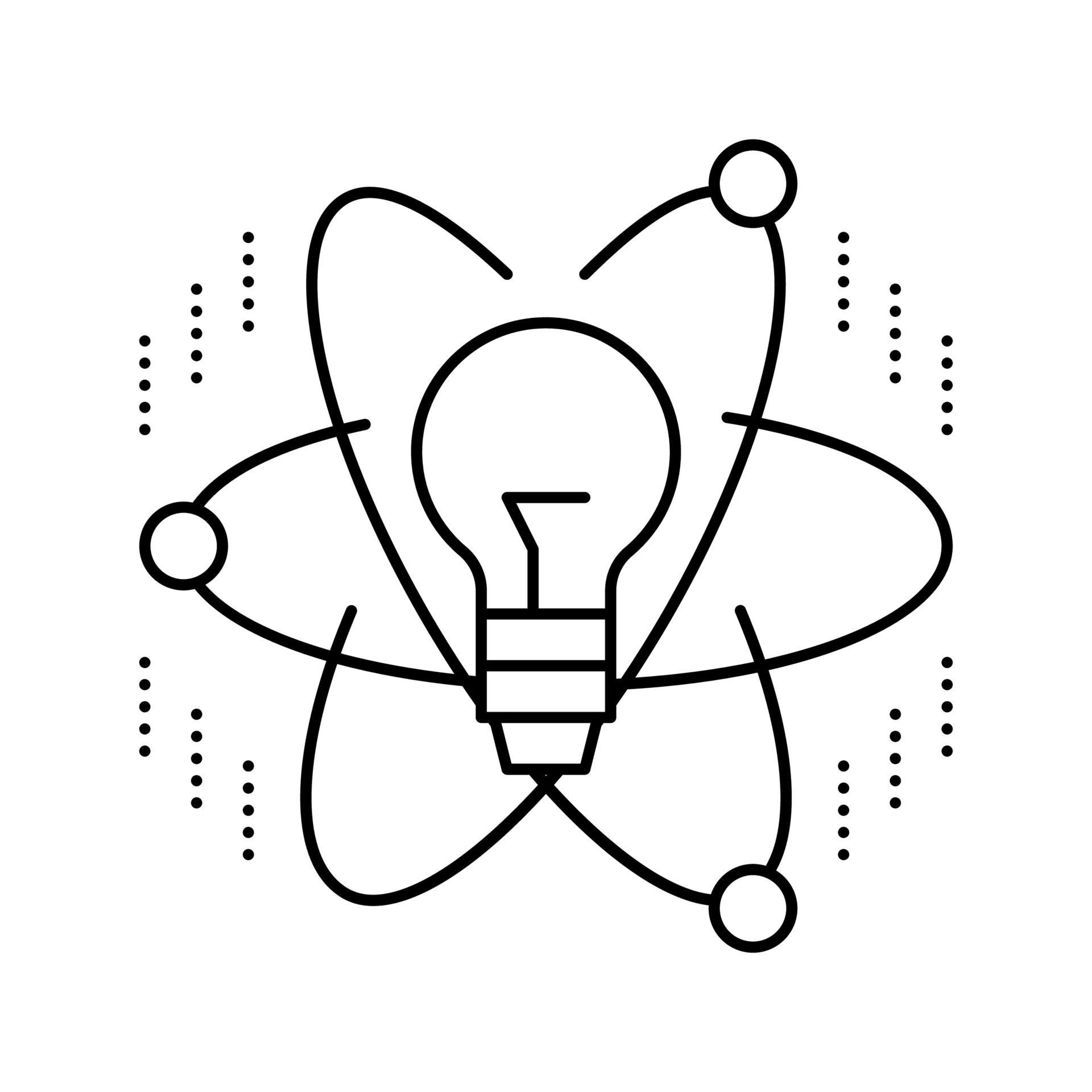Idea And Realization Neural Network Line Icon Vector Illustration 18998651 Vector Art At Vecteezy