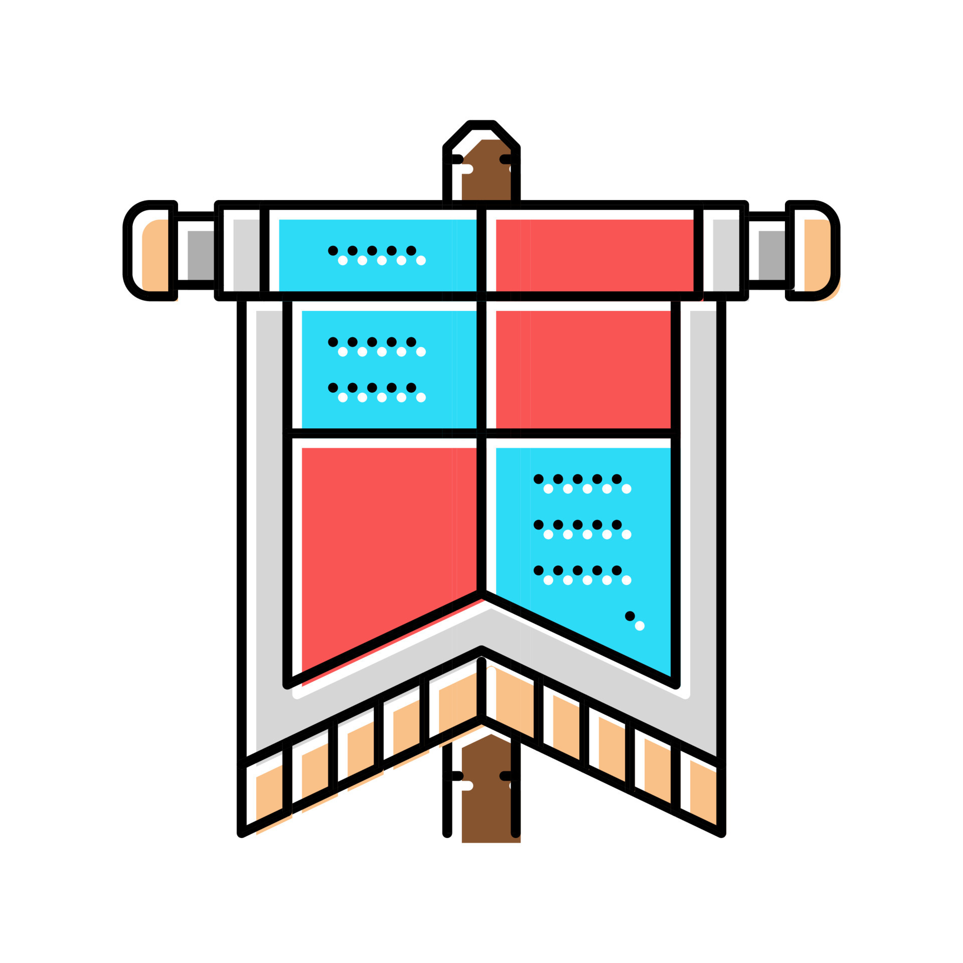 flag medieval color icon vector illustration 18999268 Vector Art at ...