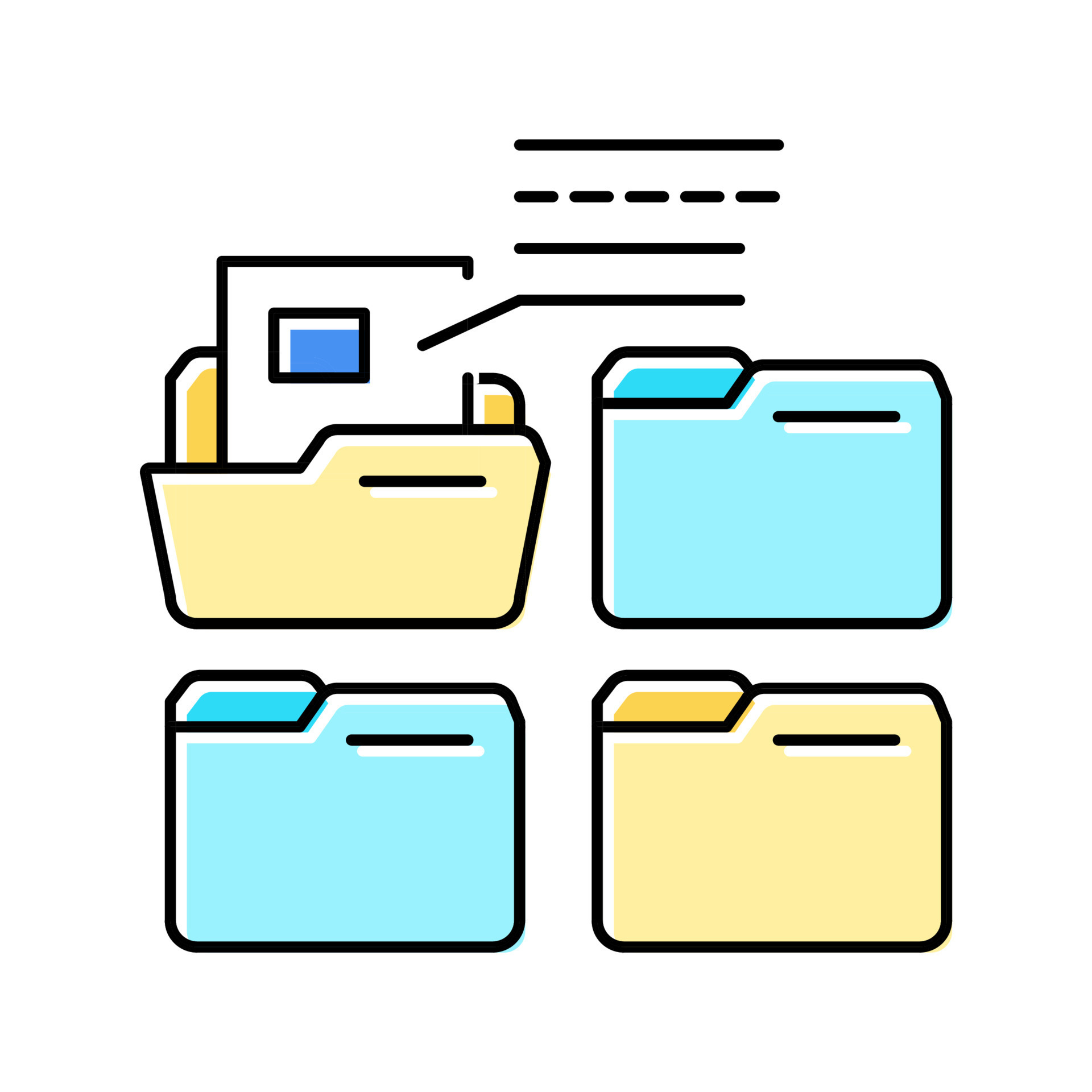 project folder color icon vector illustration 18999760 Vector Art at ...