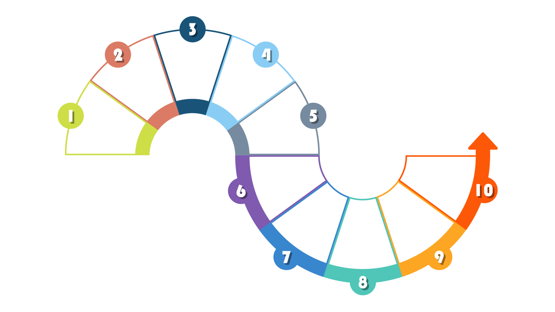 Infographic with 10 steps, process or options. 19000567 PNG