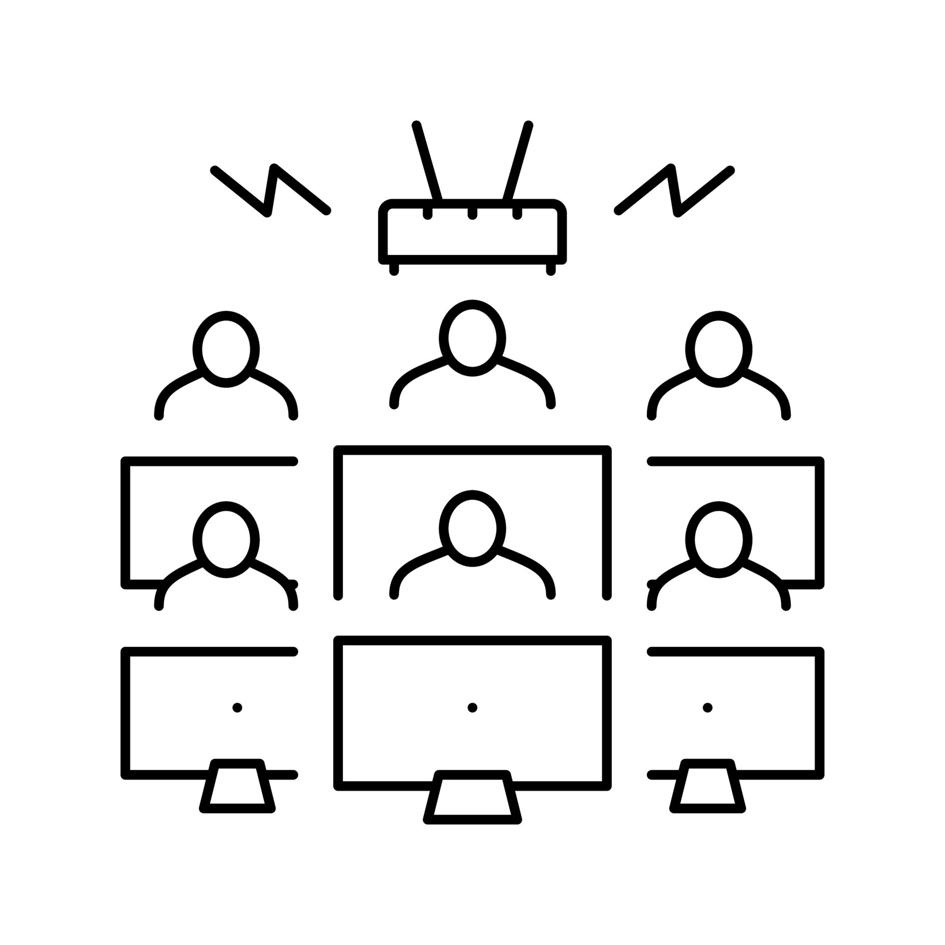 Network Connection Line Icon Vector Illustration 19001050 Vector Art At