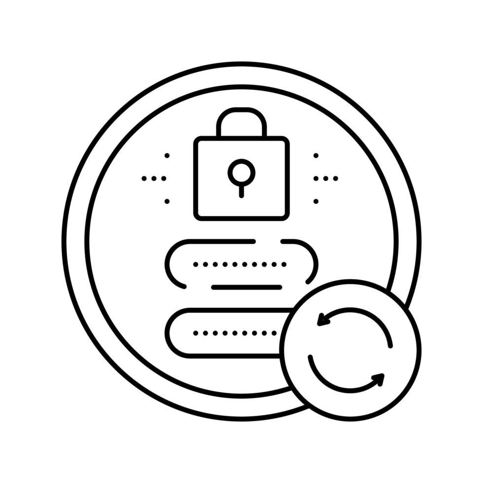 Reset Password Line Icon Vector Illustration 19001280 Vector Art At