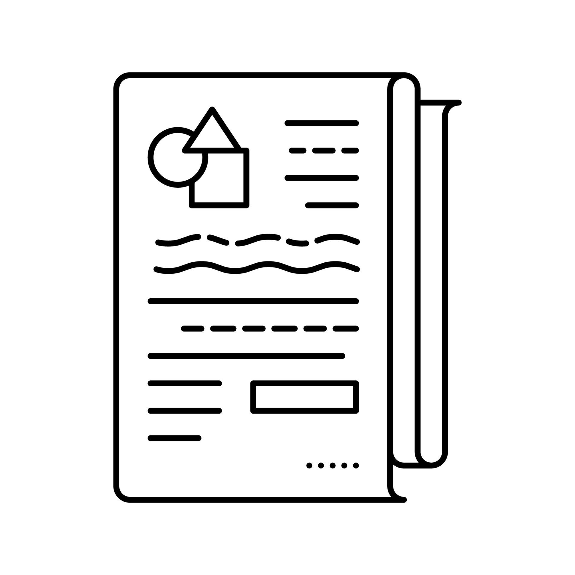 Abstract Report Line Icon Vector Illustration 19001483 Vector Art At