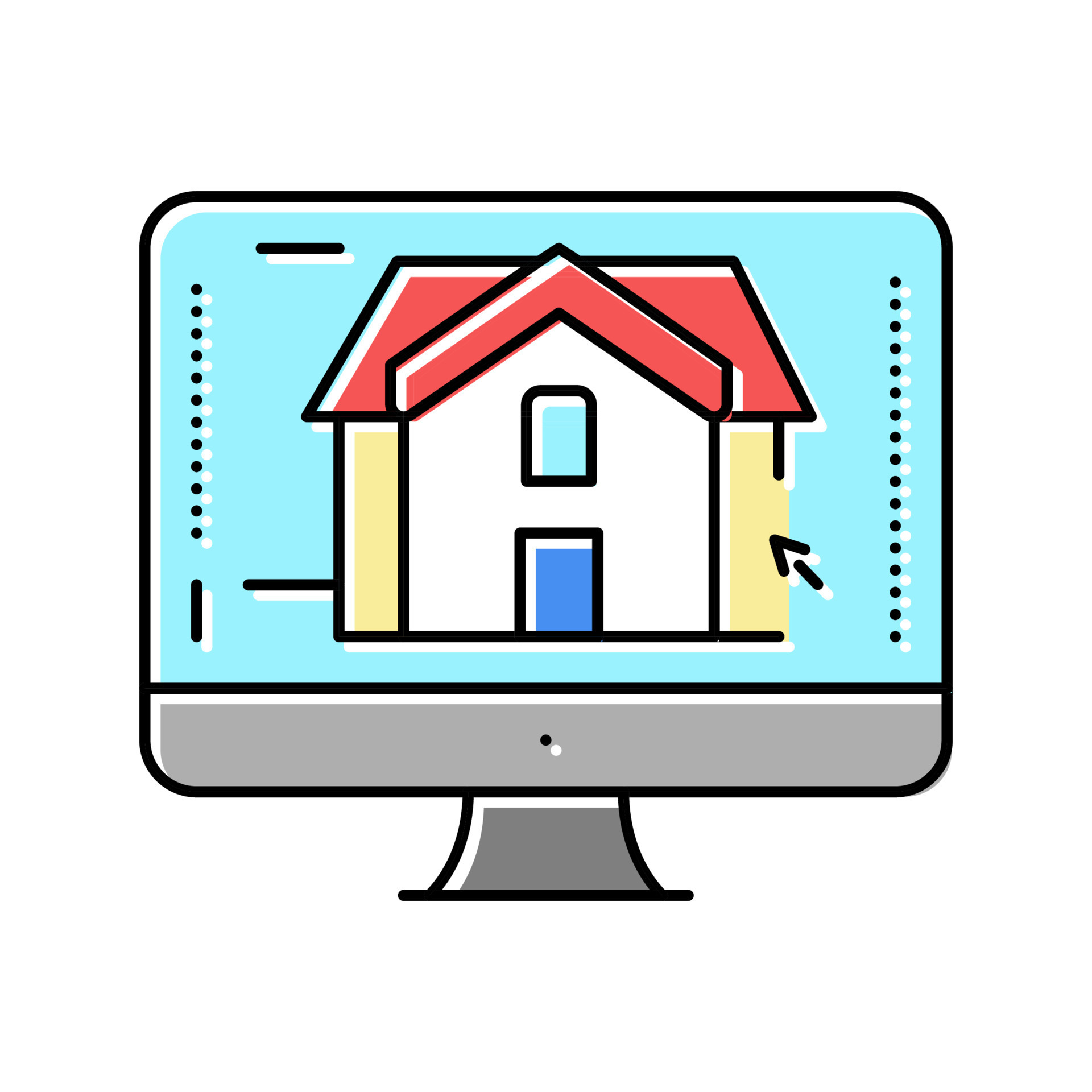 3d architecture visualization color icon vector illustration 19001724 ...