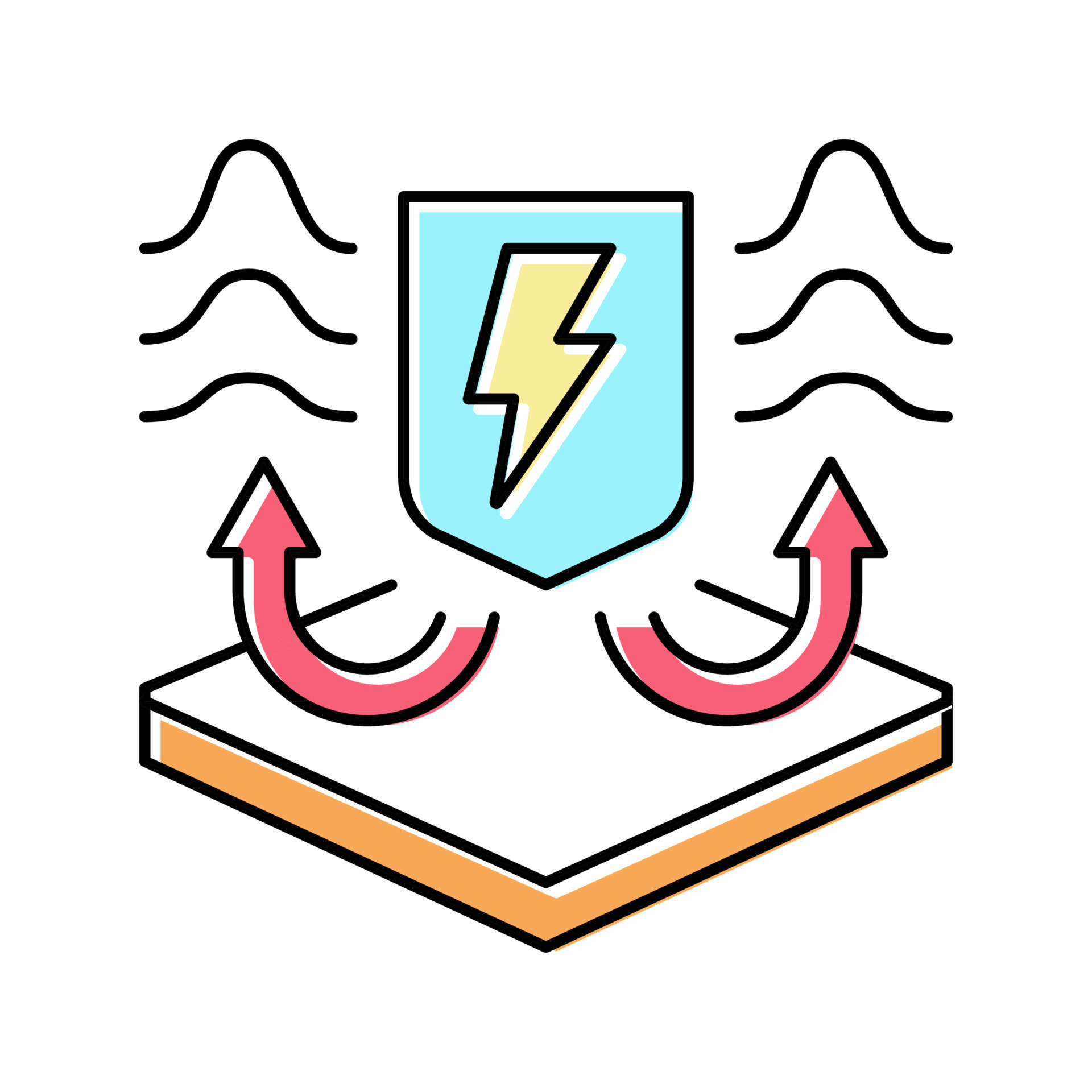 antistatic fabrics properties color icon vector illustration 19001984 Vector Art at Vecteezy