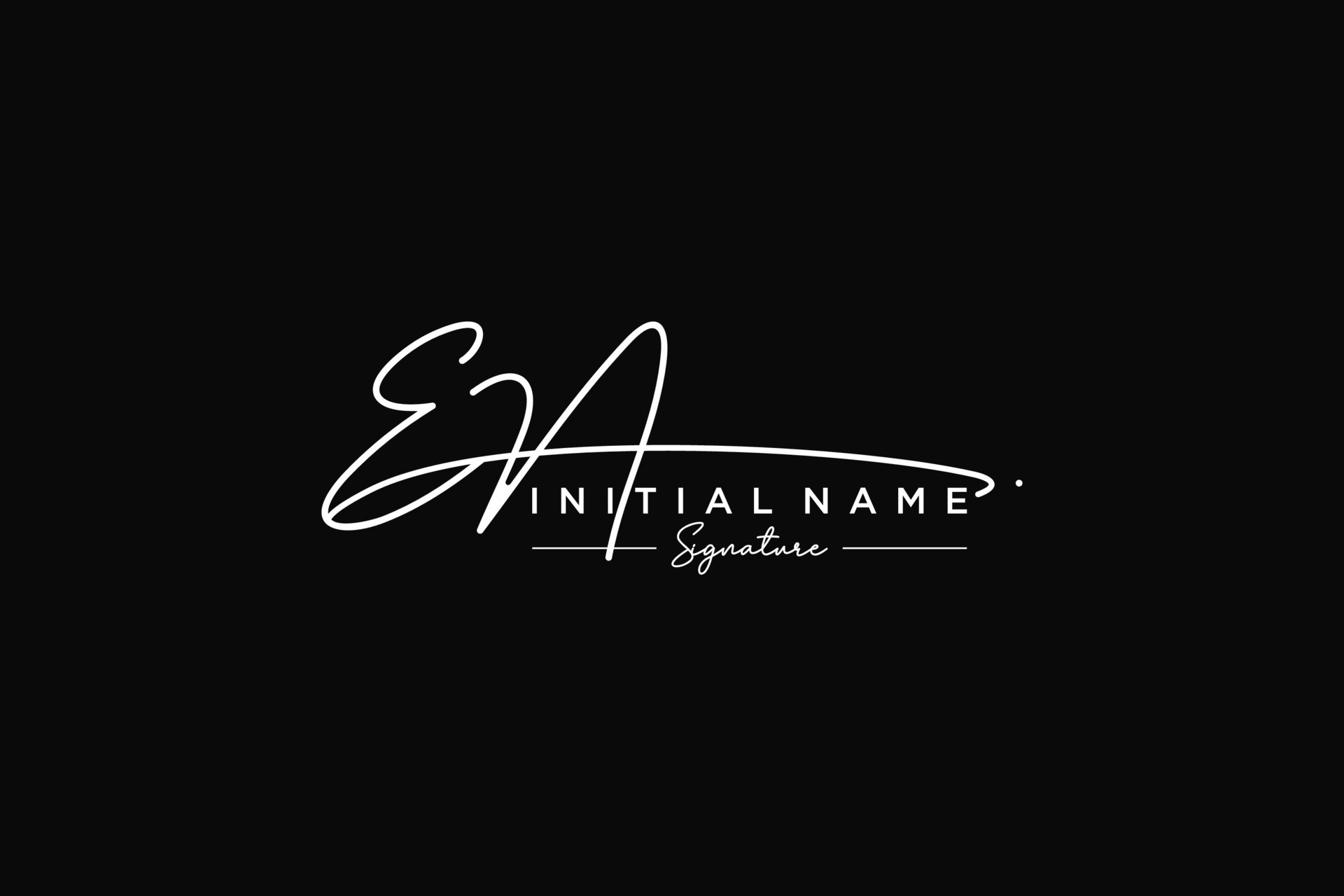 Initial En Signature Logo Template Vector Hand Drawn Calligraphy