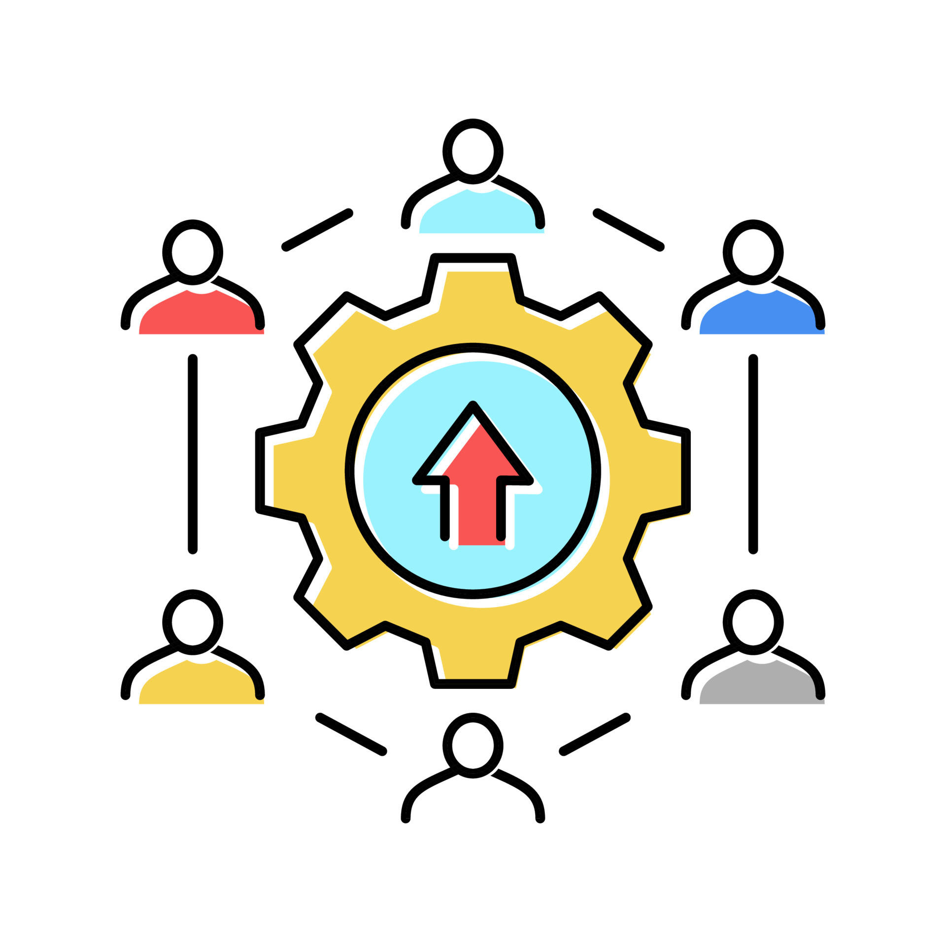 social development color icon vector illustration 19003384 Vector Art ...