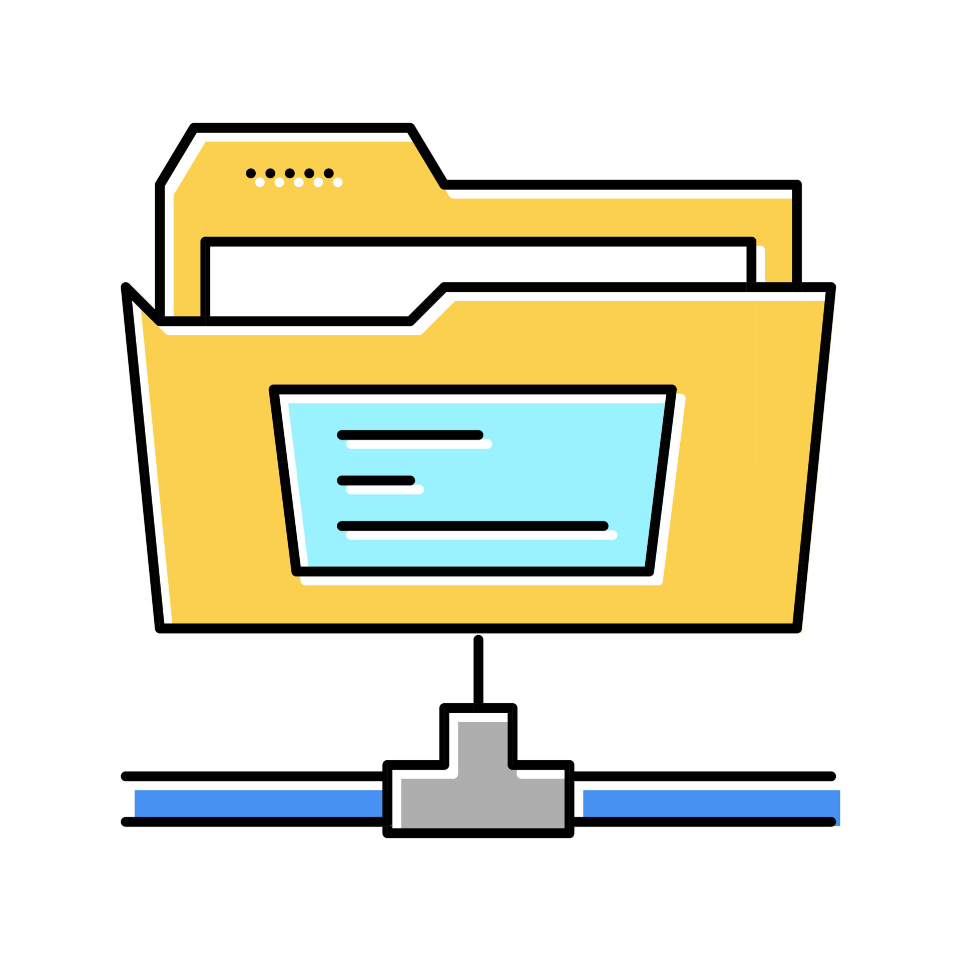 Sftp Folder Color Icon Vector Illustration Sign 19003449 Vector Art At Vecteezy