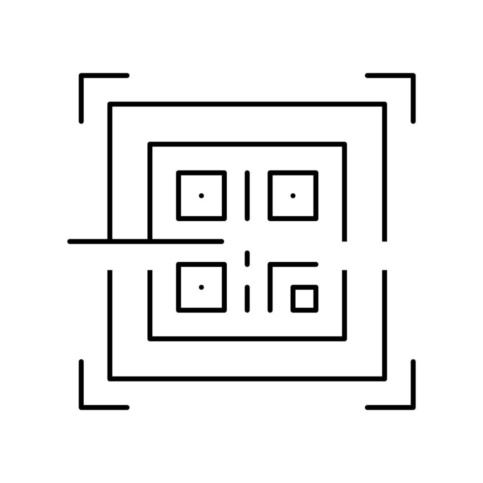 scanning qr code line icon vector isolated illustration 19003731 Vector ... scanning qr code line icon vector isolated illustration 19003731 Vector ...