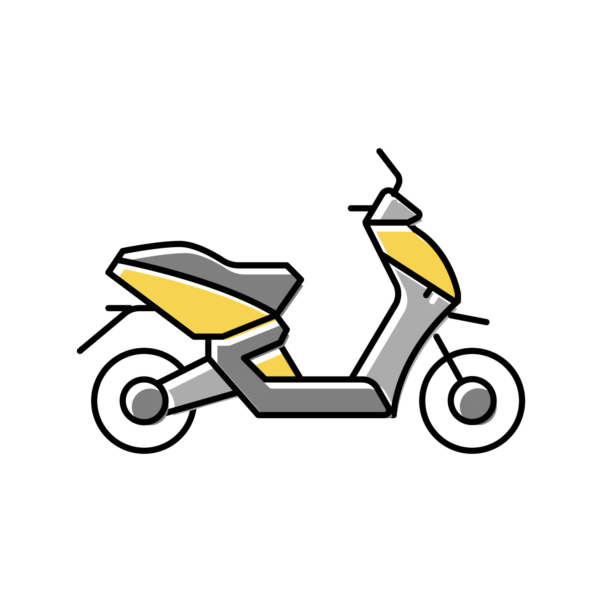 scooter transport color icon vector illustration 19004297 Vector Art at ...