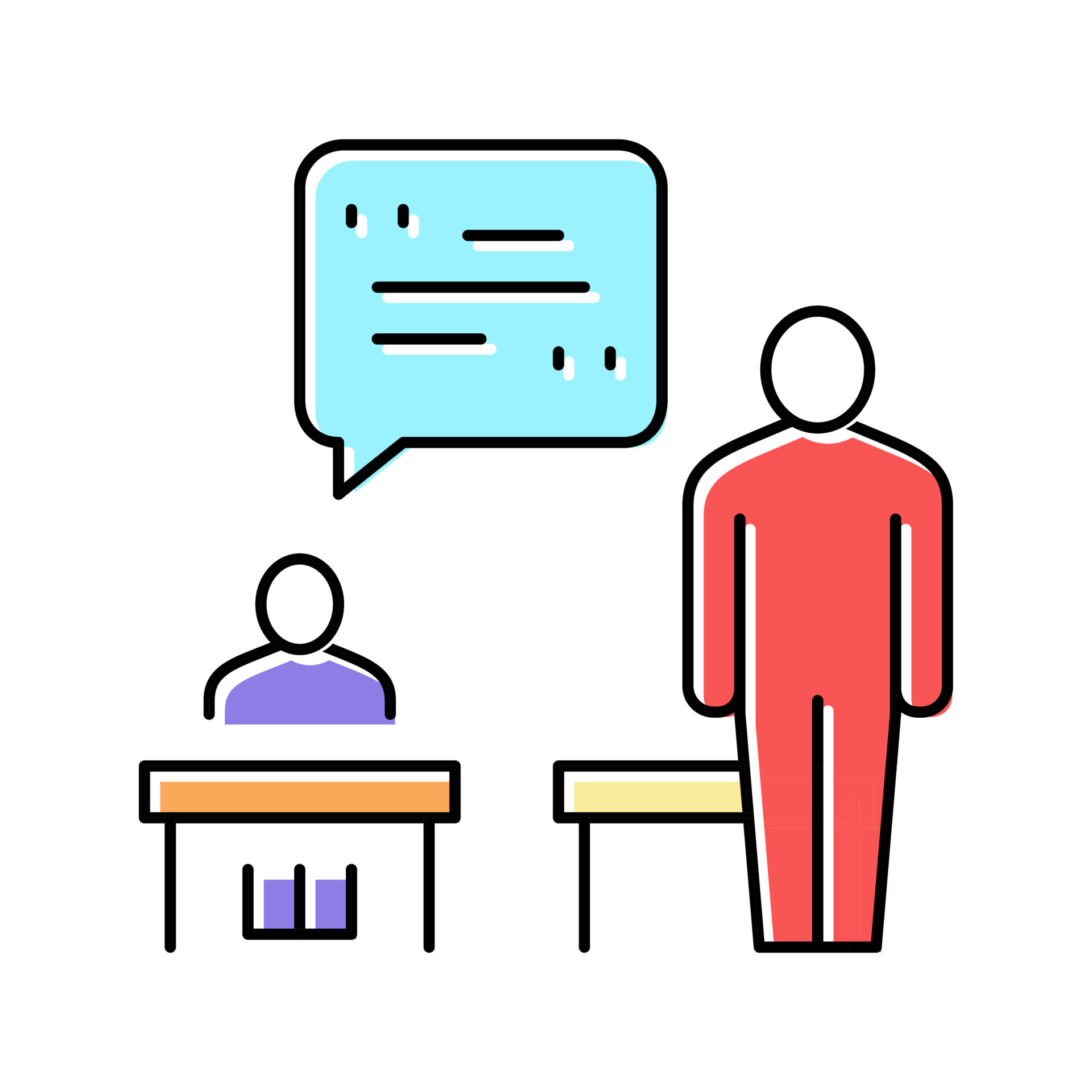 pupil answer color icon vector illustration 19005139 Vector Art at Vecteezy