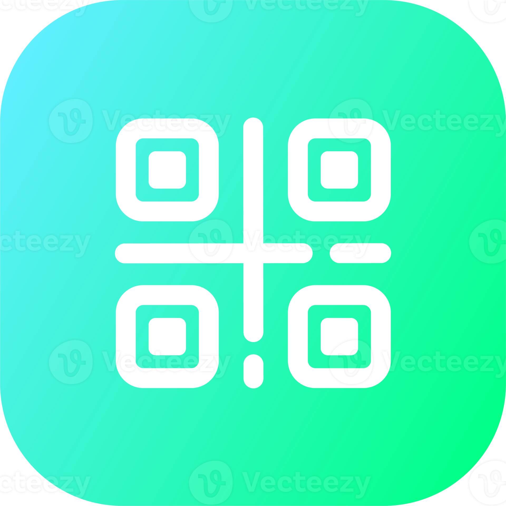 Qr Code Icon In Square Gradient Colors Scan Qr Code Signs Illustration