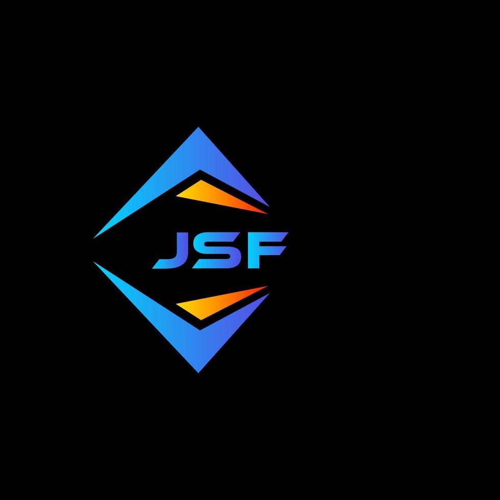 jsf diseño de logotipo de tecnología abstracta sobre fondo negro. concepto de logotipo de letra ...