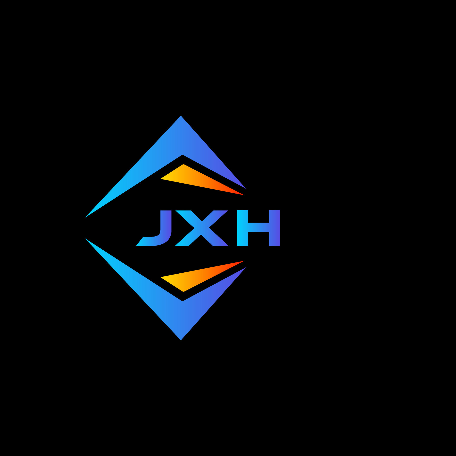 JXH abstract technology logo design on Black background. JXH creative initials letter logo ...