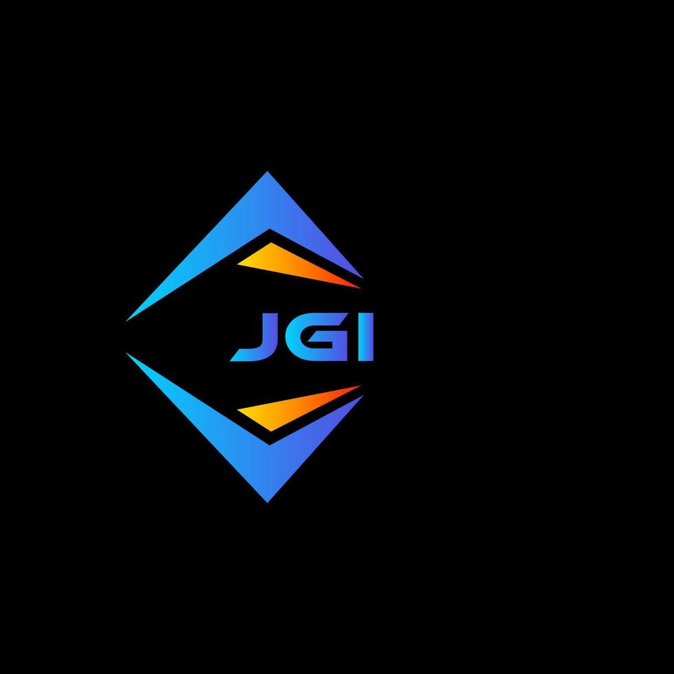 jgi diseño de logotipo de tecnología abstracta sobre fondo negro. concepto de logotipo de letra ...