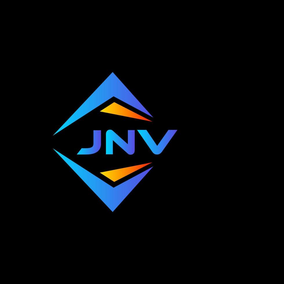 jnv diseño de logotipo de tecnología abstracta sobre fondo negro. concepto de logotipo de letra ...