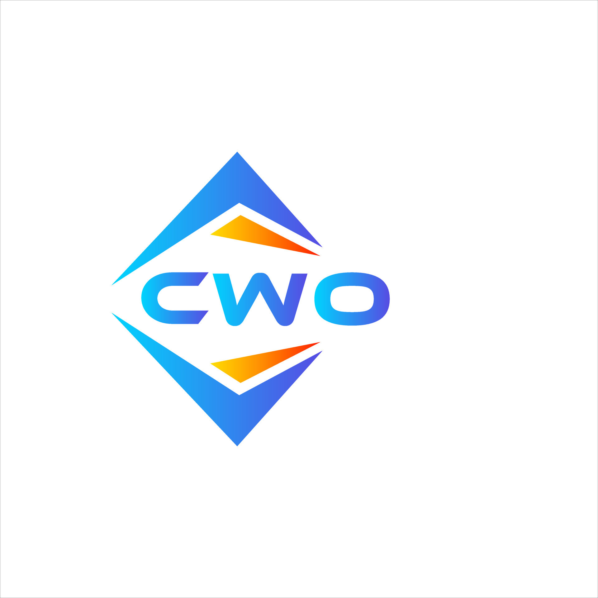 CWO abstract technology logo design on white background. CWO creative initials letter logo ...