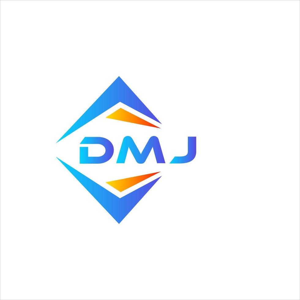 diseño de logotipo de tecnología abstracta dmj sobre fondo blanco. concepto de logotipo de letra ...
